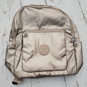 Kipling | Bags | Kipling Chuwy Livelight 6 Gold Metallic Large Backpack ...